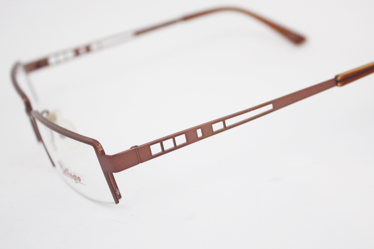 BELLAGIO B395 eyeglasses Frame C-03 Brown 53mm WOMEN JAPAN Half Rimless ...
