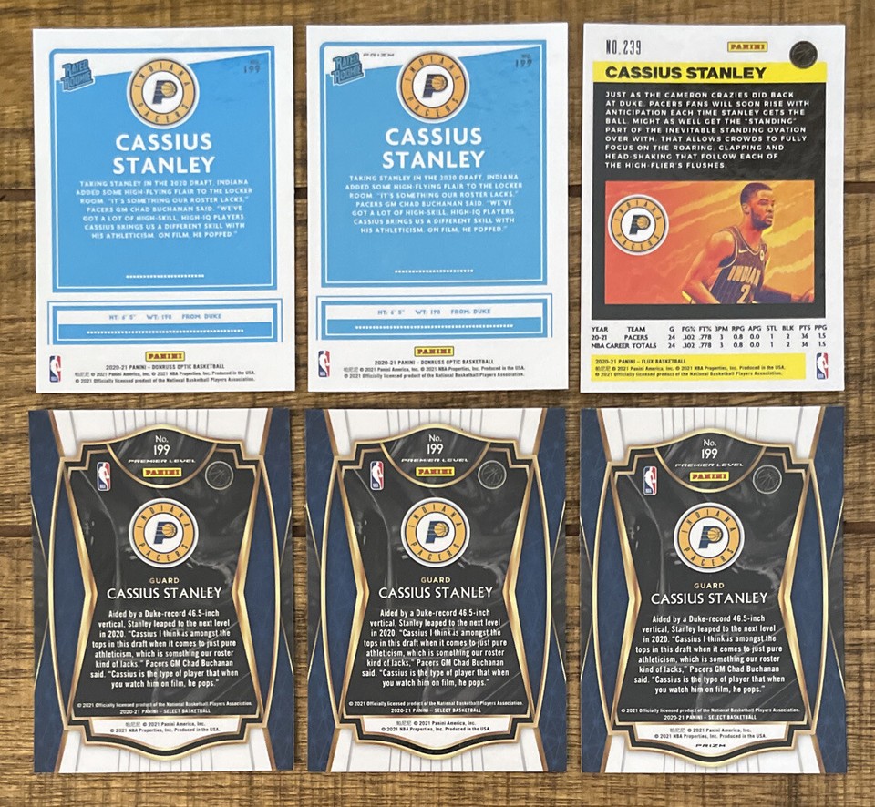2020-21 Cassius Stanley Rookie Card RC Lot x6 Optic Hyper Pink Select Prizm | eBay