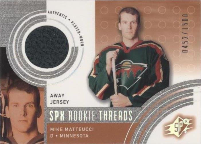 2001-02 SPx - Mike Matteucci #141 Away Jersey /1500 (MEM, RC) for sale ...