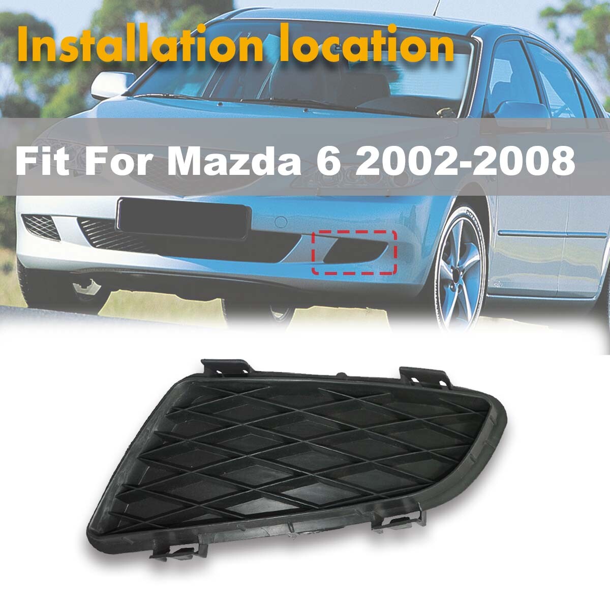 FRONT BUMPER LOWER GRILLE FOG LIGHT COVER LEFT GJ6A-50-C21 for Mazda 6 2002-2008 | eBay