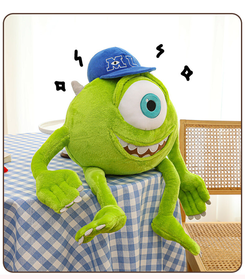 Michael Wazowski Plush Doll Monsters University Mike Mr.Q Figure Doll cushion | eBay