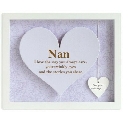 NAN PLARQUE 23*28*2.7cm Sentiment Frame & Message on Heart for NAN,NEW ...