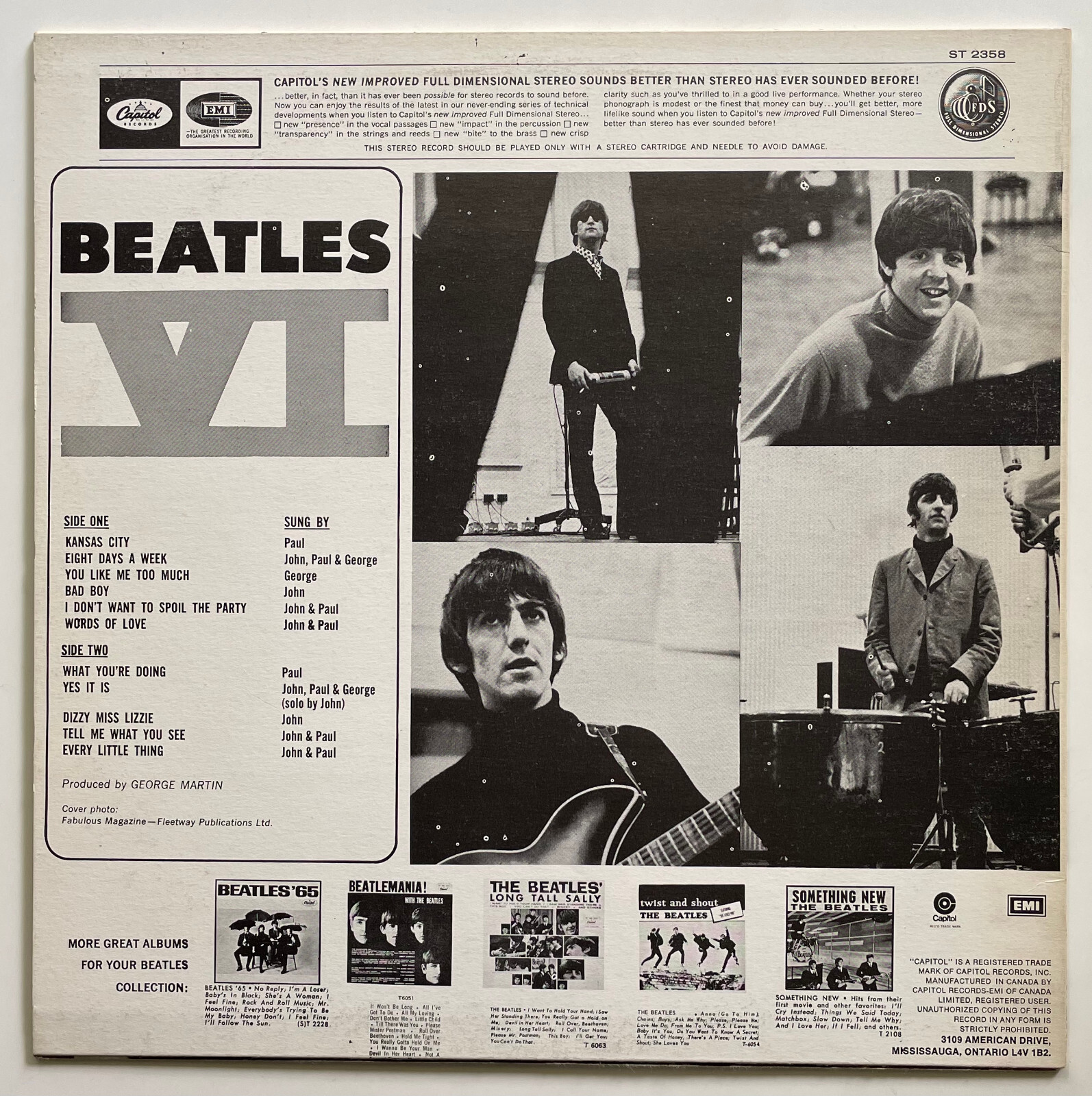 BEAUTIFUL COPY! Vtg THE BEATLES VI Album 1980 PRESSING Record OG VINYL ...