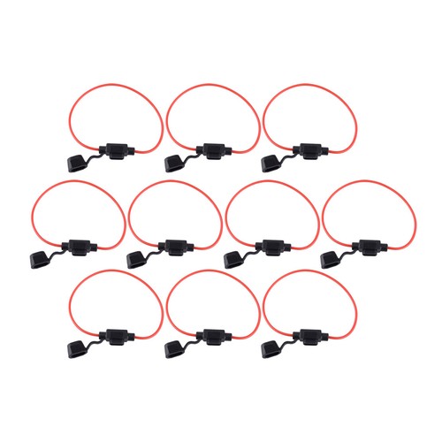 10pcs Standard Car Blade Fuse Holder 20A 18 AWG 12V Splash Proof Cable ...