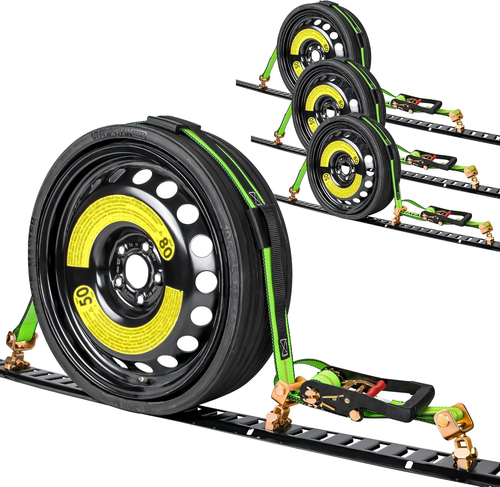 2" X 10' E Track Tire Straps,4Pack,Wheel Straps with E-Track Idler ...