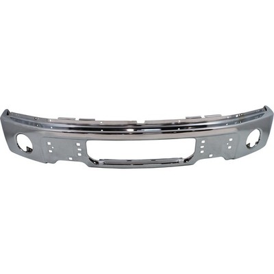 Bumper For 2009-2014 Ford F-150 Front Chrome with Fog Light Holes ...