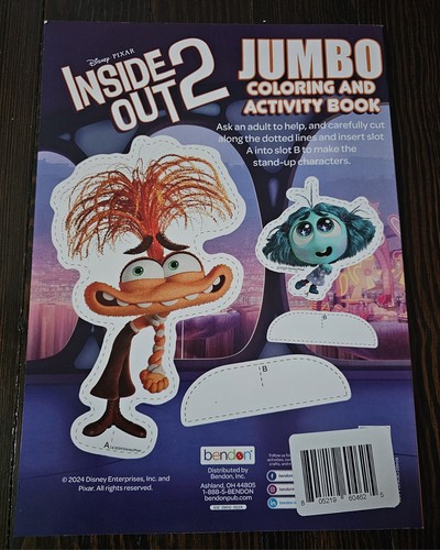Inside Out 2 - Jumbo Coloring & Activity Book | eBay