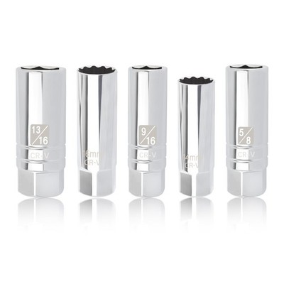 5PCS Magnetic Spark Plug Socket Set,Include Thin Wall 12 Point Socket ...