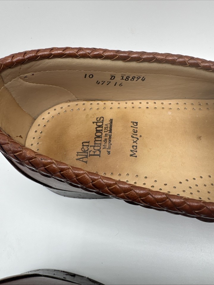 Allen Edmonds Men's Walnut Brown Leather Maxfield Tassel Loafers Size ...