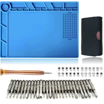 Cell Mobil Phone Tool Kit Screwdriver Set Silicone Mat For iPhone ...