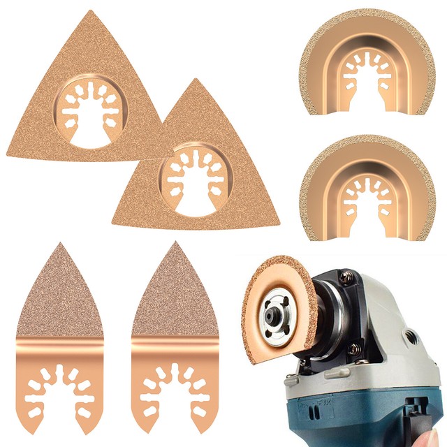 6x Oscillating Multi Tool Carbide Saw Blade for Tile Grouting Dirt ...
