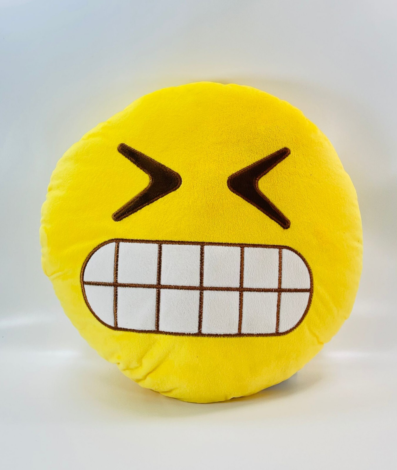 Top Trenz Grinning Smile Emoji Plush Pillow Yellow 13 x 13 inches | eBay