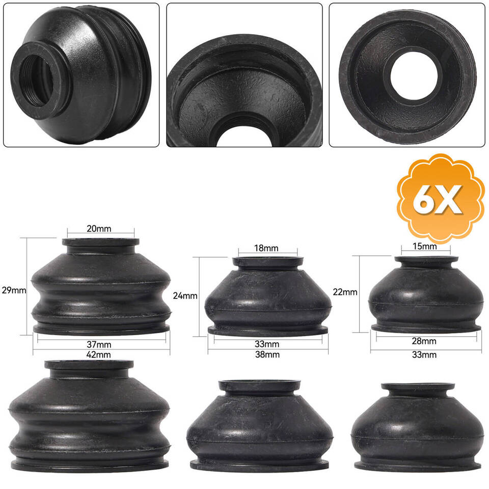 Rubber Tie Rod End Ball Joint Dust Boots Dust Cover Boot Gaiters 6x ...