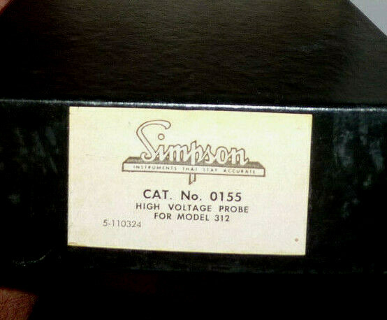 Simpson High Voltage Test Probe 00155 30kV DC for Model 312 | eBay