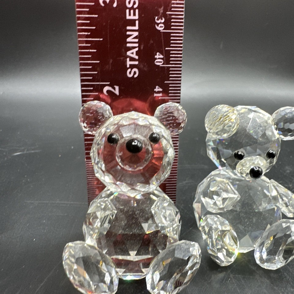 2 Swarovski Crystal 1985 "Woodland Friends", Mini, Iconic Teddy Bear ...