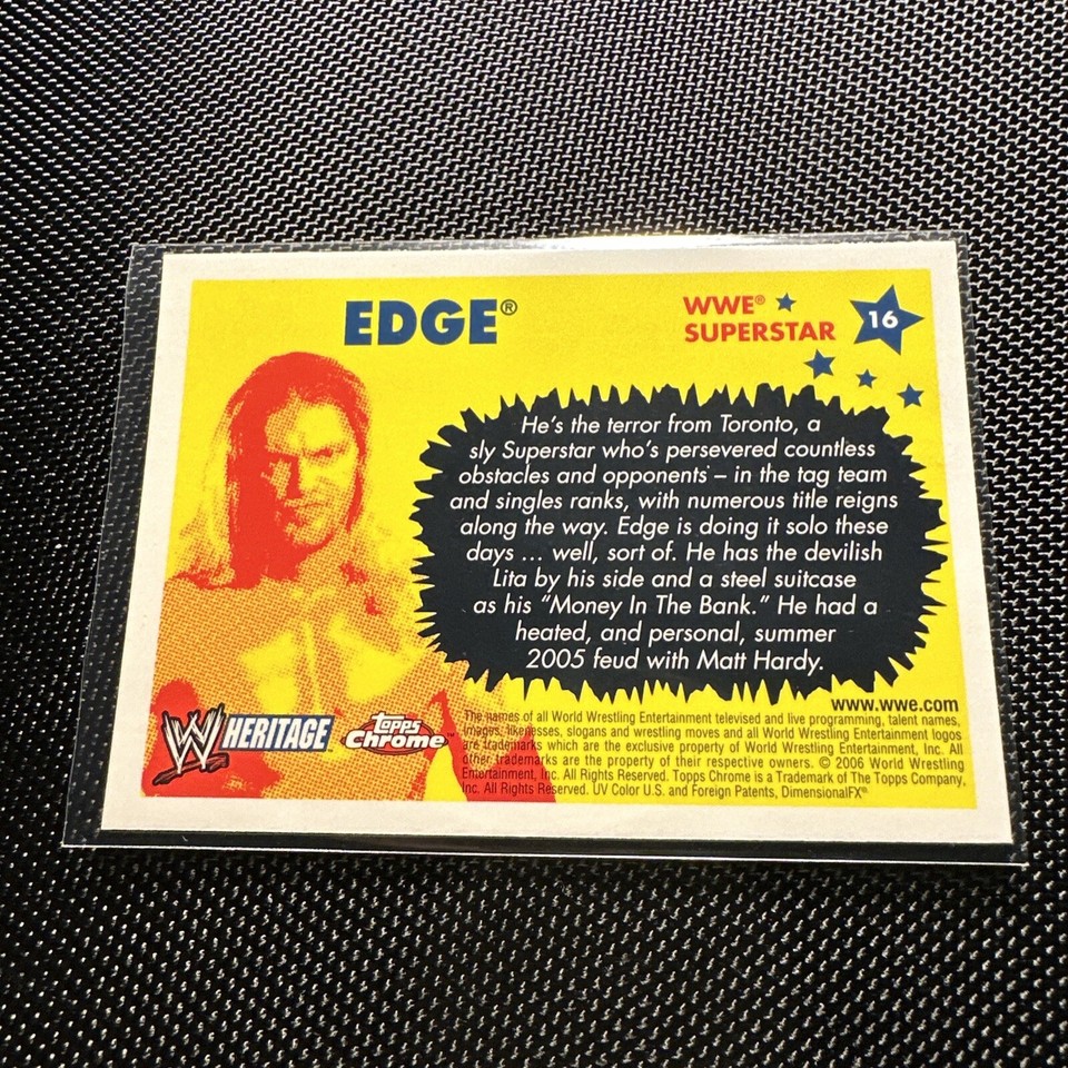 2006 WWE Topps Heritage Chrome Edge #16 Wrestling Card WWF | eBay