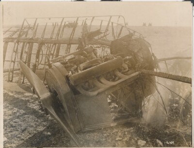 VINTAGE PHOTO OF AIRPLANE ENGINE SKELETON IN FIELD | eBay