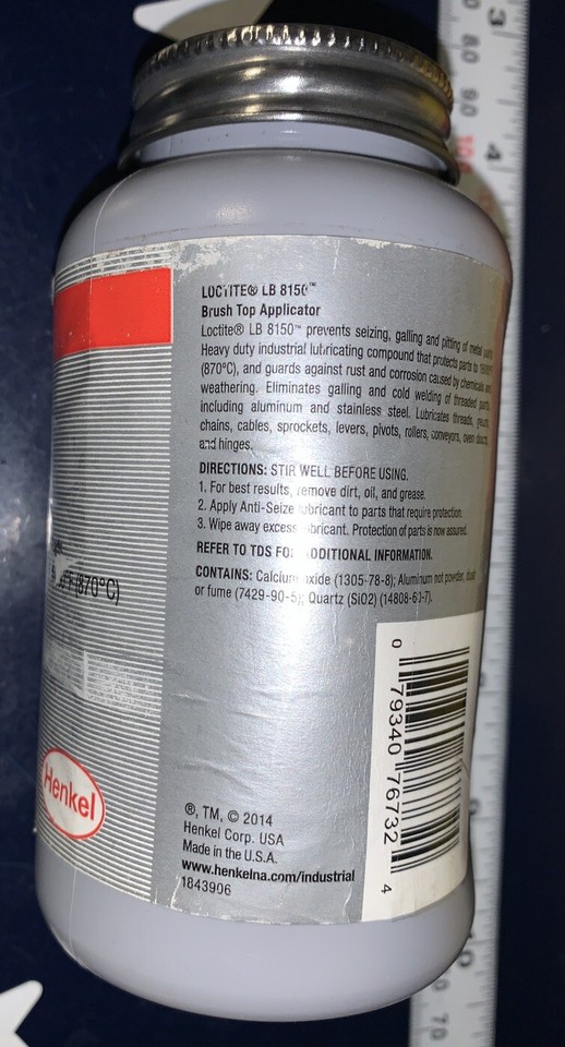 Loctite LB 8150 Silver Grade Anti-Seize 8oz 76732 236mL Brush Top | eBay