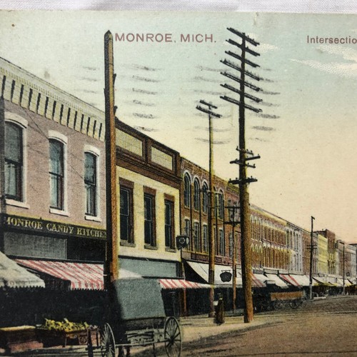 Vintage Monroe Michigan Postcard 1908 | eBay