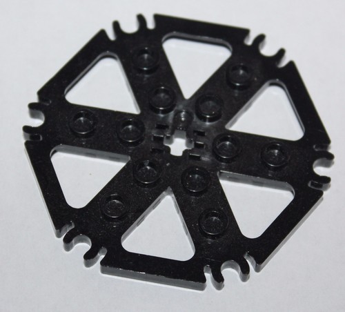 Lego Black Technic Plate Rotor 6 Blade ref 64566/set 7636-10193-79018 ...