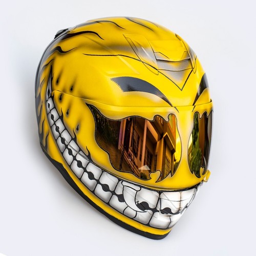 Custom Motorcycle Helmet DOT Full Face Superbike Motorbike Biker Smile ...
