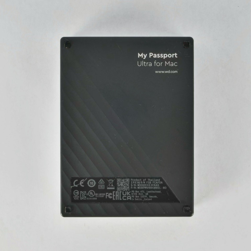 WD 4 TB Hard Drive My Passport Ultra for Mac・USB-C Backup・Silver ...