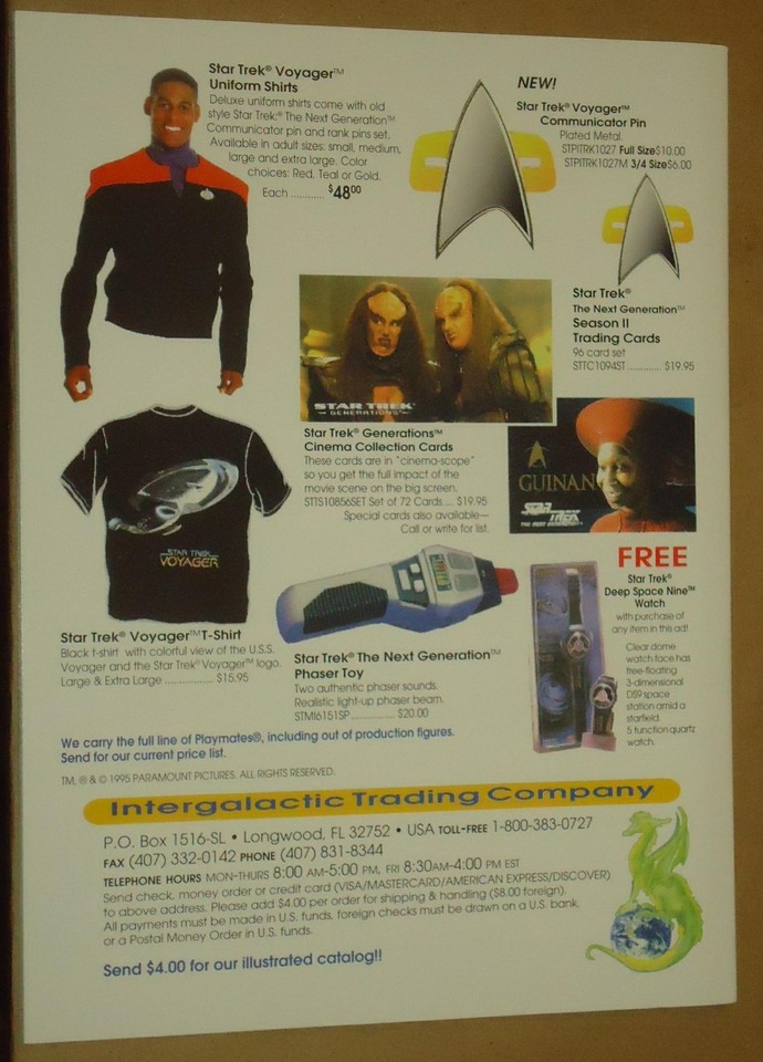 Starlog's Star Trek Voyager Magazine #3 Aug 1995 Neelix | eBay