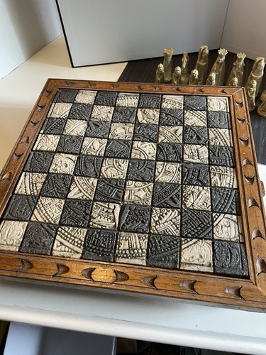 Rare Vintage Aztec vs Conquistador Chess Board, Complete Set | eBay