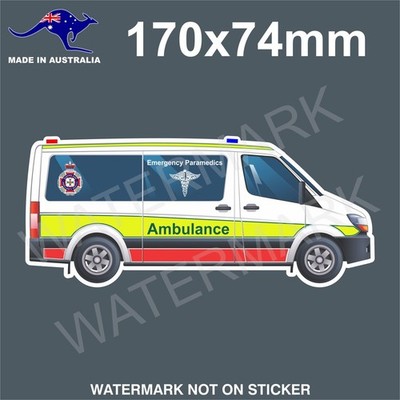 QLD AMBULANCE STICKER MERCEDES SPRINTER PARAMEDIC EMERGENCY | eBay