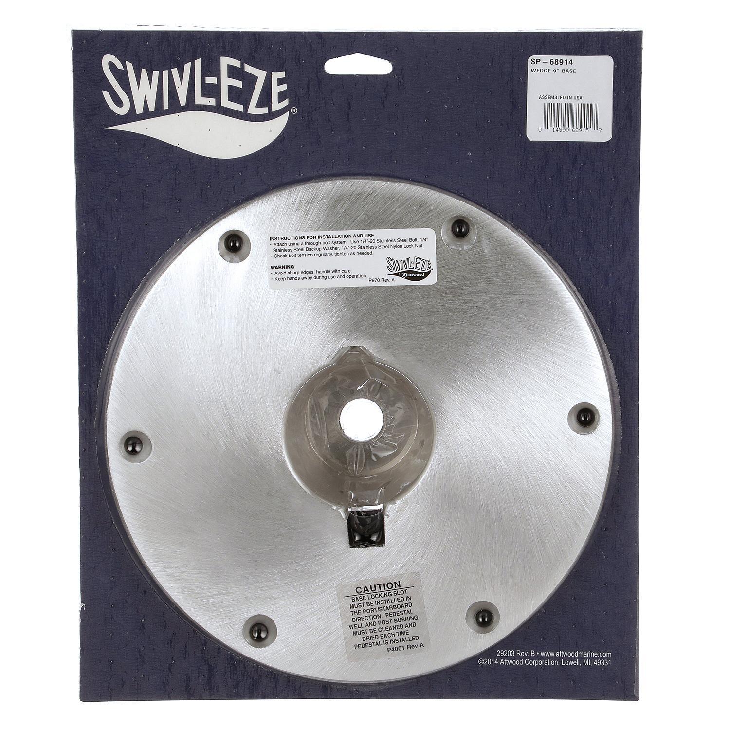 Swivl-Eze Base Plate Aluminum Satin Finish 9" Round #SP-68914 | eBay