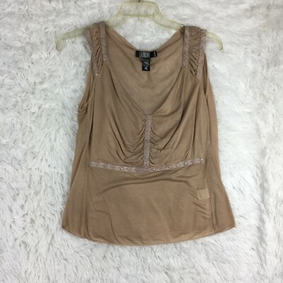 Laundry by Shelli Segal Women's Size S Tank Top Cream Color Sleeveless ...