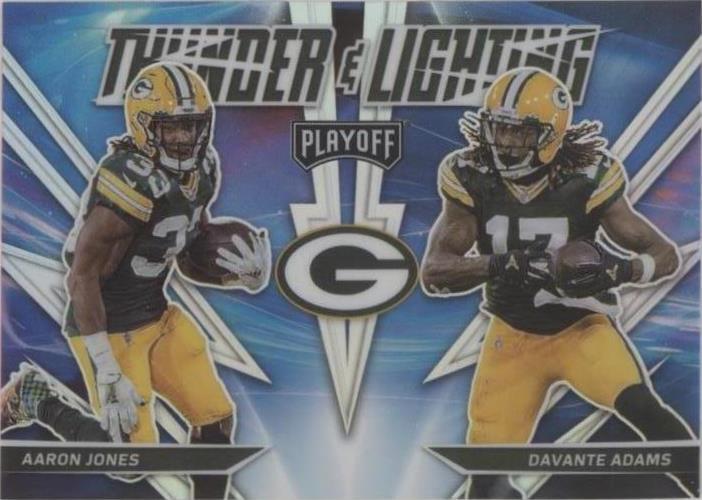 2021 Panini Playoff - Thunder and Lightning Davante Adams, Aaron Jones ...