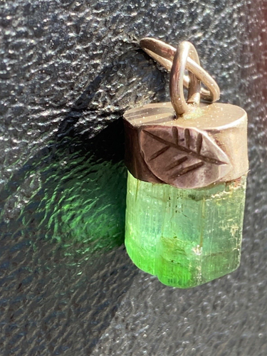 Magnificent Tourmaline Verdilite Pendant Silver Fantasy Green Free ...