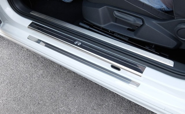 VW Golf Mk7 13 (r) 3dr Stainless Steel Kick Plate Car Door Sill ...