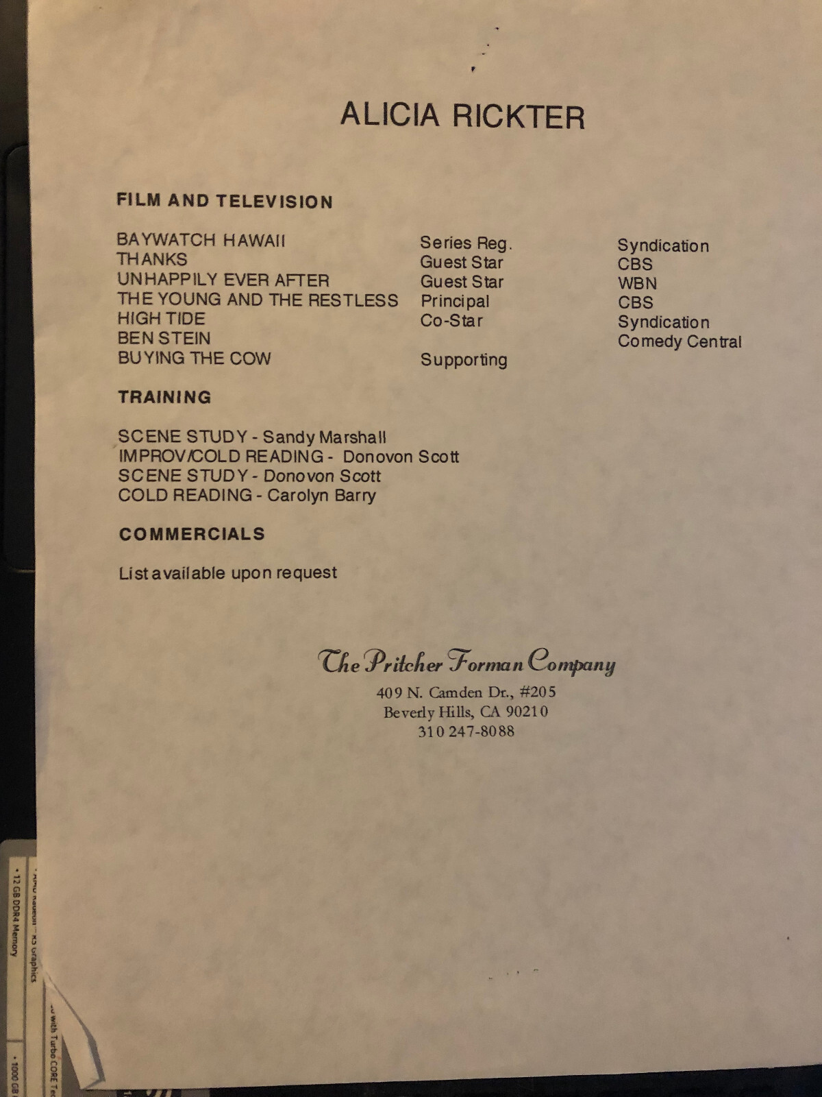 Alicia Rickter, Playboy Playmate , original headshot photo W/Credits | eBay