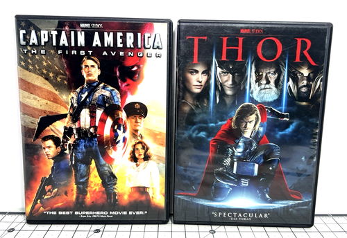 Lot of 2 (DVDs, 2011) Captain America: The First Avenger & Thor Pre ...