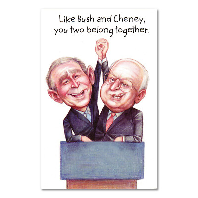 Funny VTG BUSH / CHENEY HAPPY ANNIVERSARY Card, by American Greeting ...