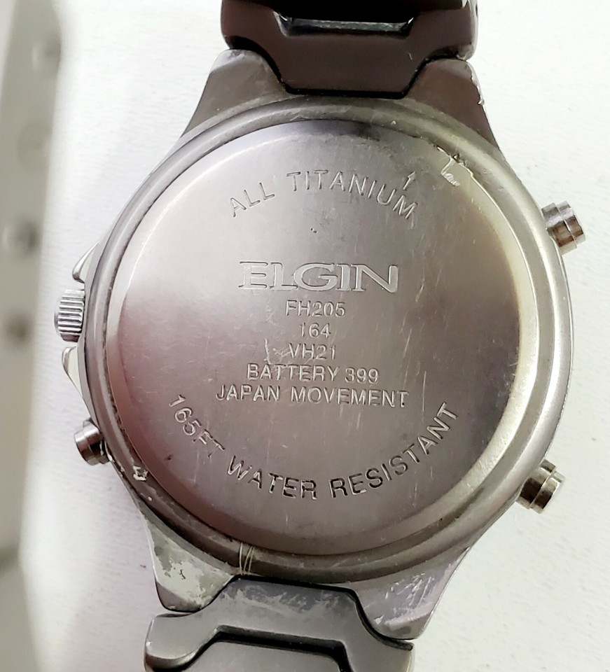 RARE,UNIQUE Men's TITANIUM ANALOG-DIGITAL Watch ELGIN FH205 | eBay