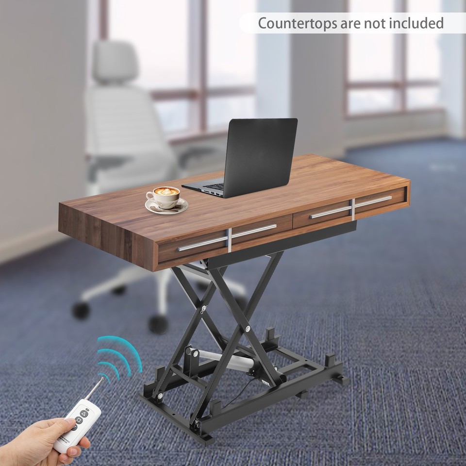 Electric Lift Table Single Scissor Lifting Platform 350lbs Remote ...