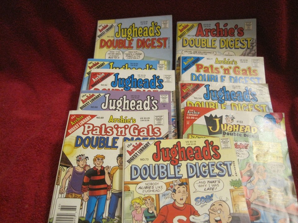 Lot of 38 Archie Digest Comic Books: Digest (24), Double Digest (14 ...