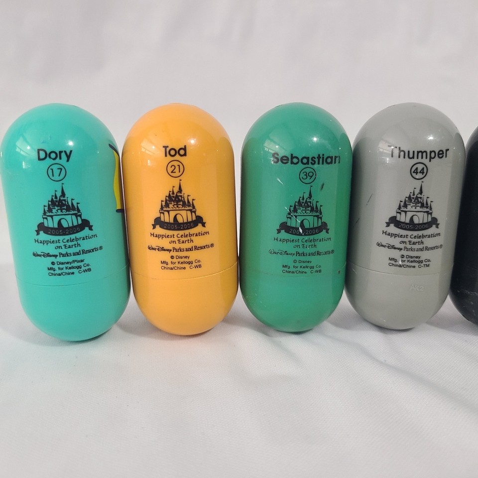 Lot Of 10 Kellogg Disney Parks 3" Tall Weeble Wobble Tinkerbell Nemo ...