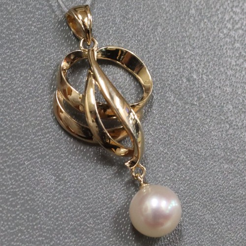 Tasaki K14 Pearl Pendant Top 2.8g Yellow Gold Tasaki Pearl | eBay