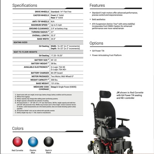 Wheelchair HD J4 Quantum Slightly Used. Pick Up Only In Millersview Tx ...