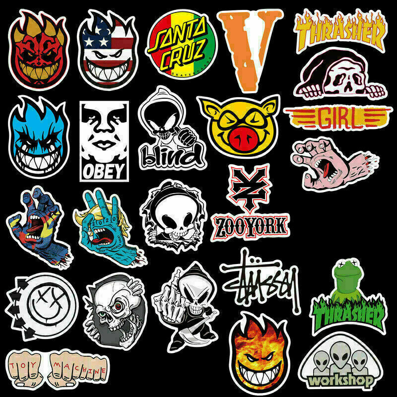 Car Decals Cool Brand Stickers 100 Pack Decals For Laptop Computer ...