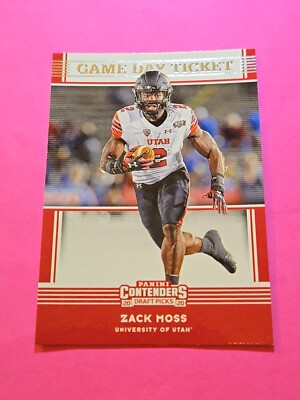 2020 Zack Moss ROOKIE RC Panini Contenders Draft Picks #24 Game Day ...