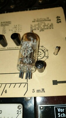 Röhre Telefunken DF 906 Tube 2,2 mA Valve auf Funke W19 geprüft BL-2025 ...