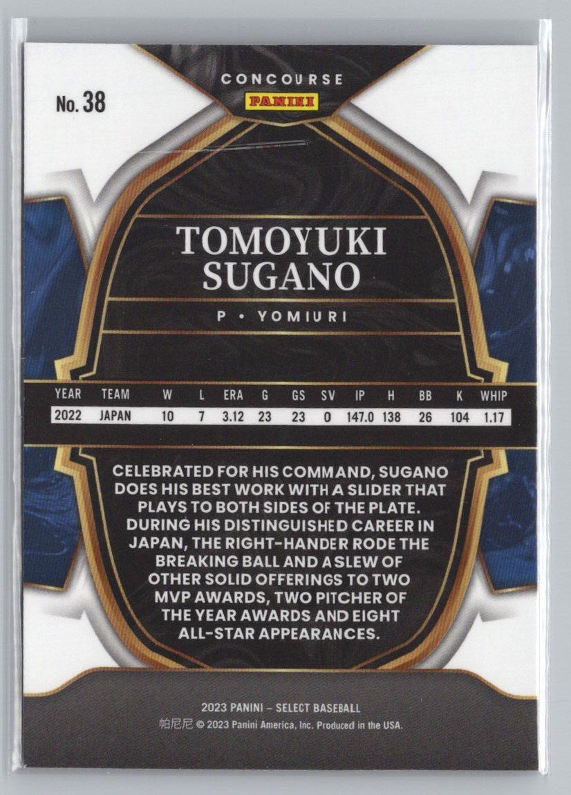 2023 Panini Select - Concourse #38 Tomoyuki Sugano (RC) for sale online | eBay