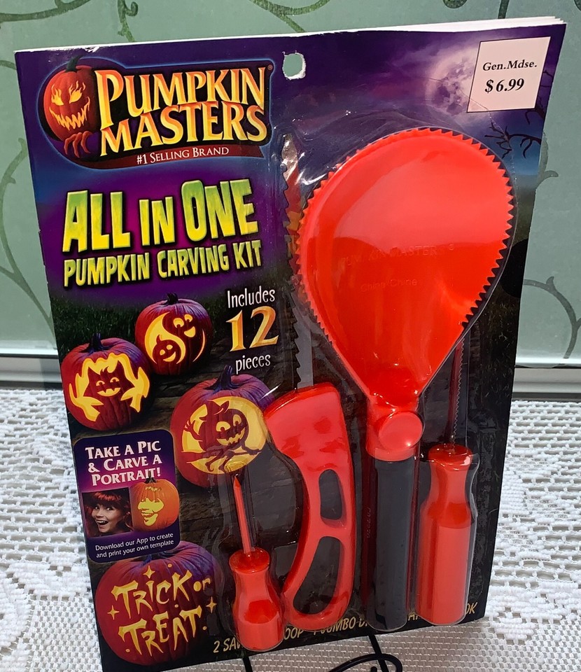 Halloween Pumpkin Masters All In One Pumpkin Carving Kit 12 Pieces 8 ...
