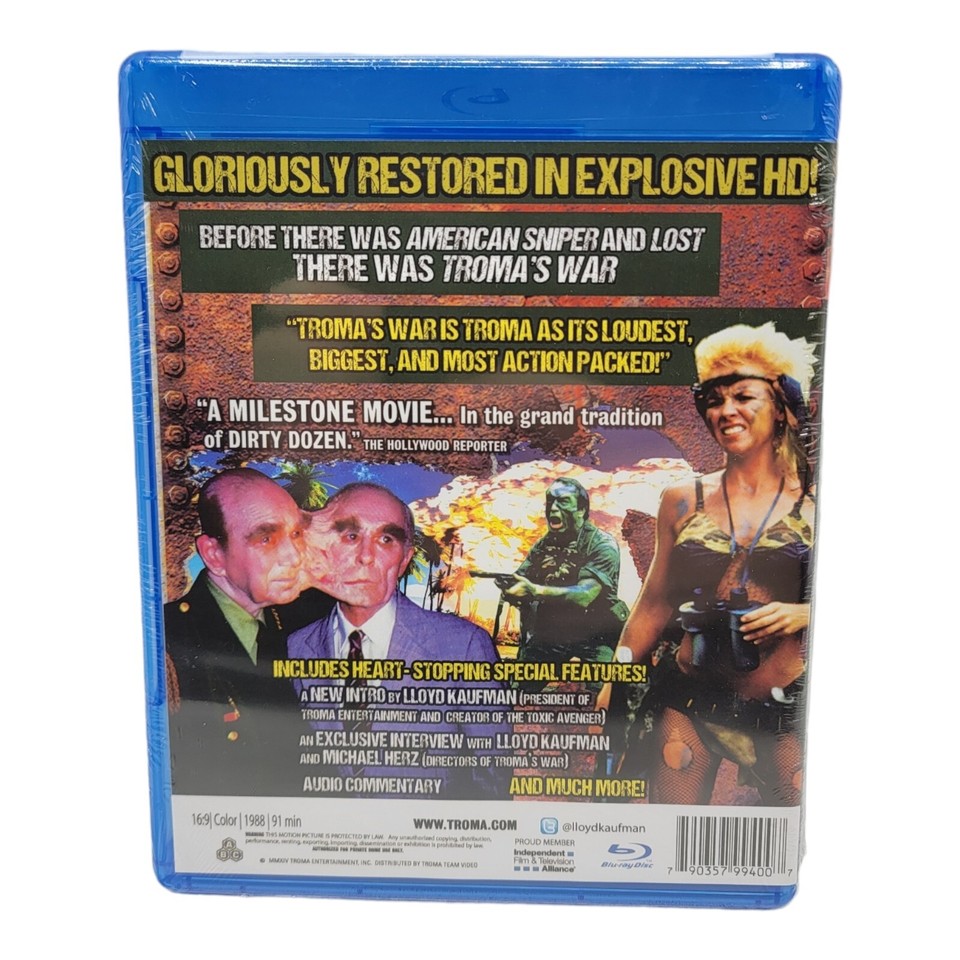 1988 Troma's War (Blu-ray) TROMA 80s Cult Classic Movie - NEW ...