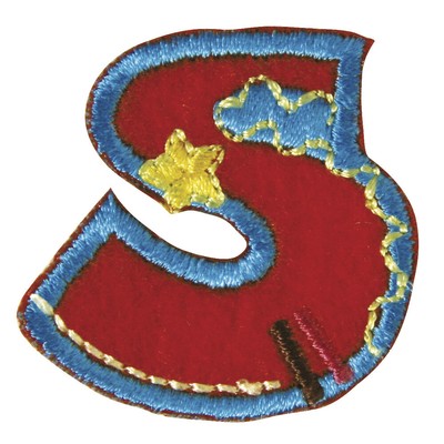Iron-On Embroidered Patch Letter S 3 Cm | eBay